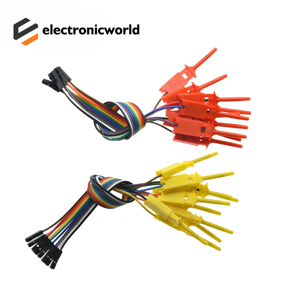 Color Dupont wire test hook logic analyzer test hook round test clip ...
