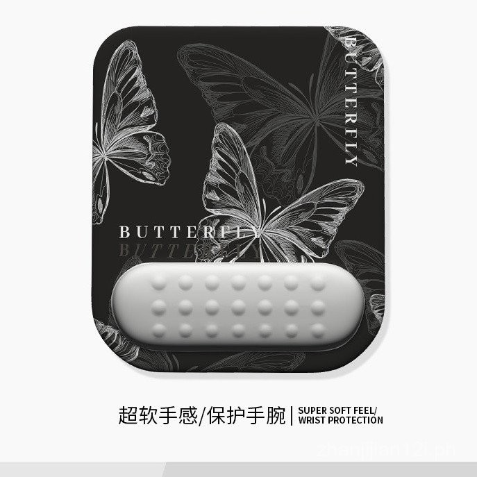 Butterfly Square Wrister Protective Mouse Pad Office Station Desk Mat ...