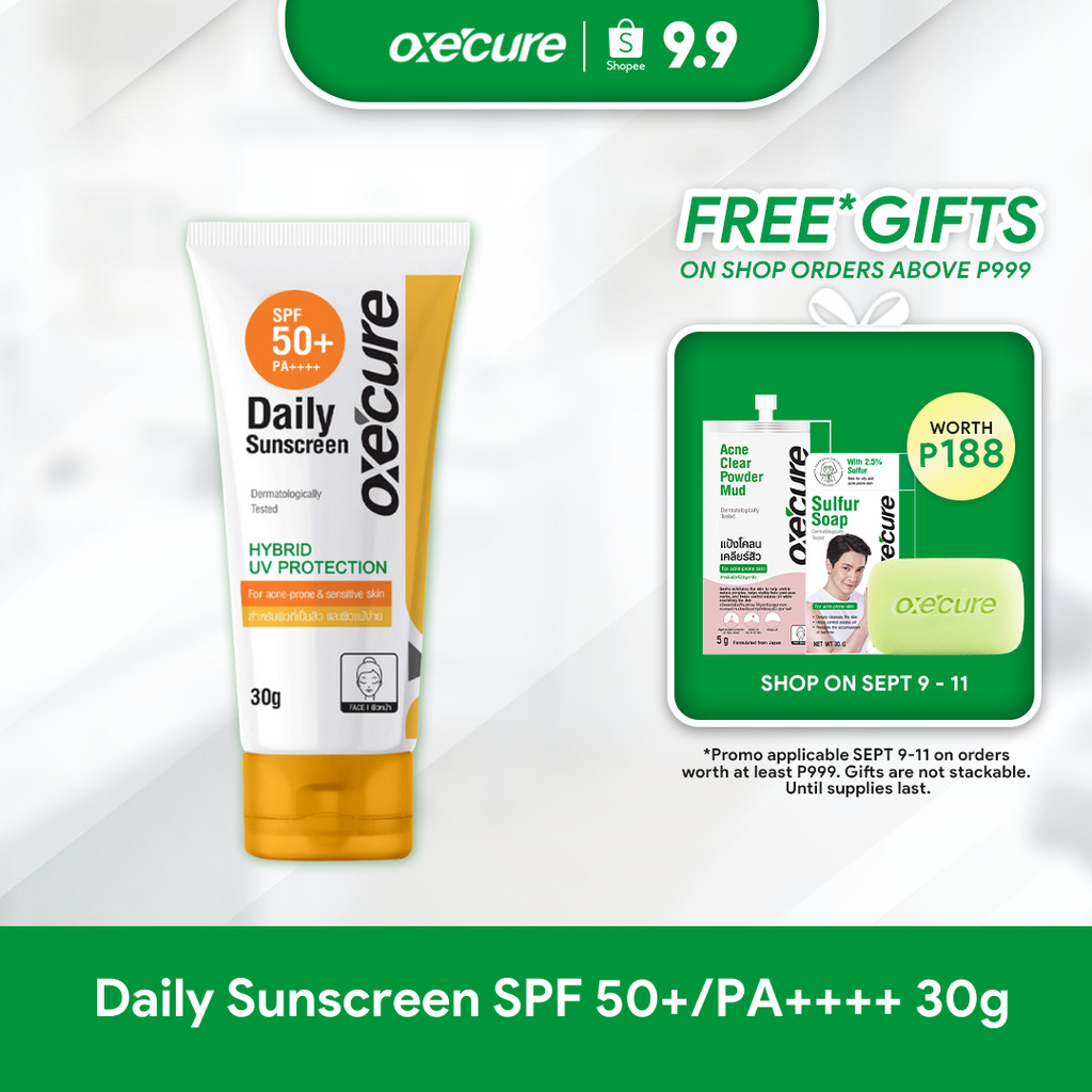 OXECURE Daily Sunscreen SPF 50+/PA++++ 30g | Shopee Philippines