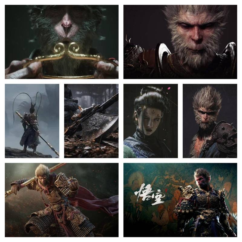 Black Myth Wukong Poster Vintage 3A Game Cavan Print Steam Game Home ...
