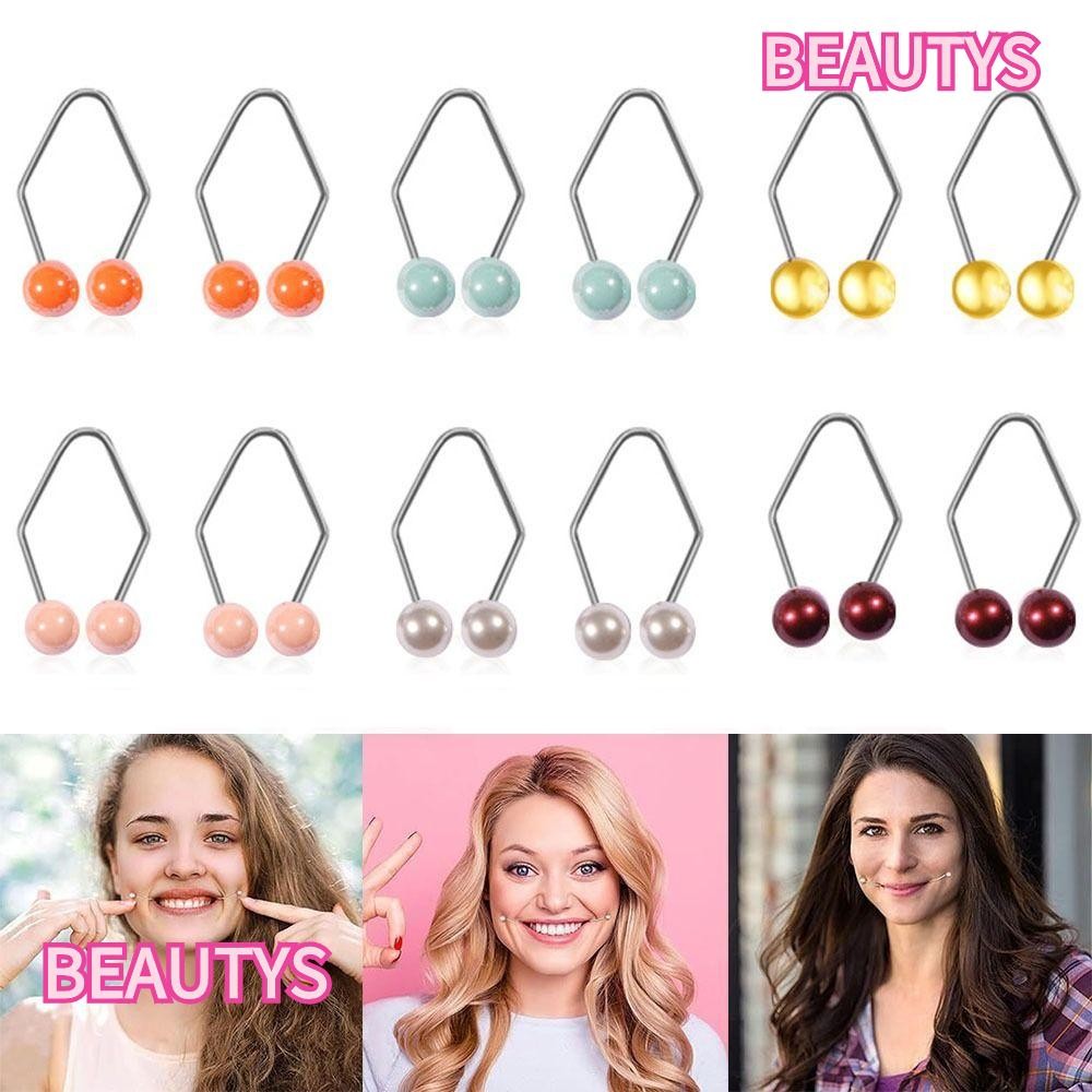 BS 1 Pair Dimple Maker for Cheeks, Pearl Alloy Dimple Trainer, Facial ...