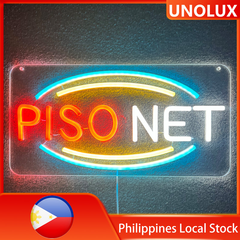 UNOLUX Pisonet Signage Neon Lights Piso Net Store Signage for Online Game Room Decoration ...
