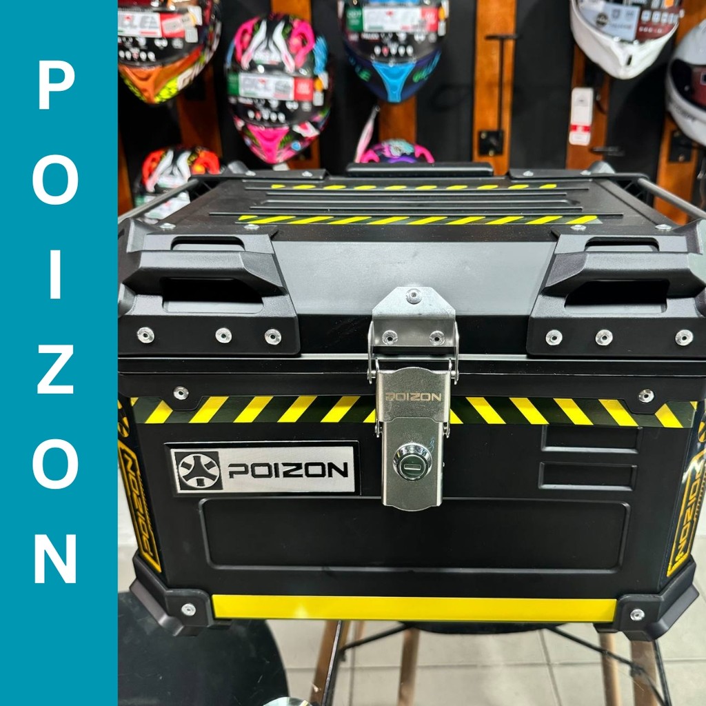poizon plastic abs motorcycle top box 45 liters | Shopee Philippines
