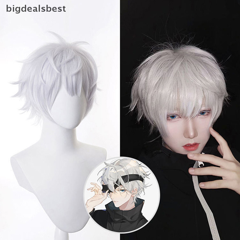 BDB Anime Jujutsu Kaisen Gojo Satoru Cosplay Wigs Short Hair Wigs For ...