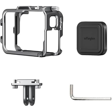 aMagisn Aluminum Frame Cage with Lens Silicone Case for Insta360 Ace ...