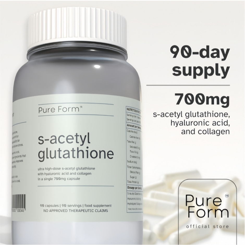 TOP Pure Form S-Acetyl Glutathione 90 Capsules | 700mg of Gluta ...