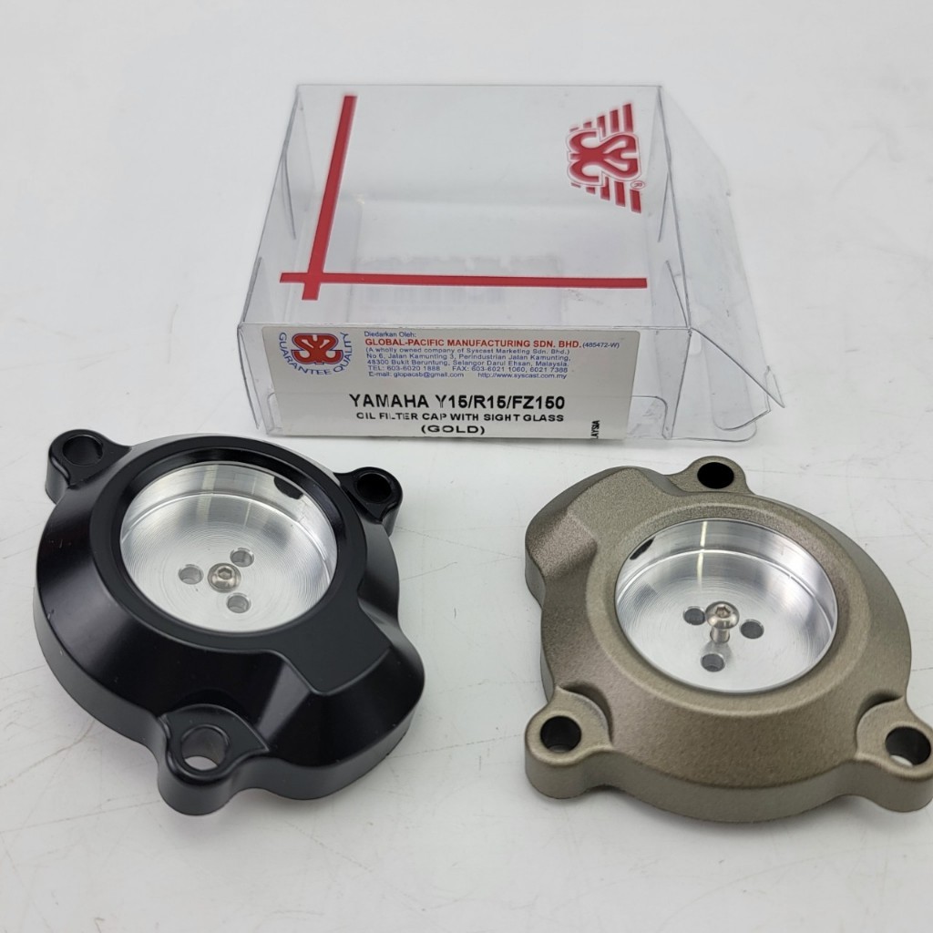 Yamaha EX150 / Y15 oil filter cap - Yellow / Black - Genuine SYS ...