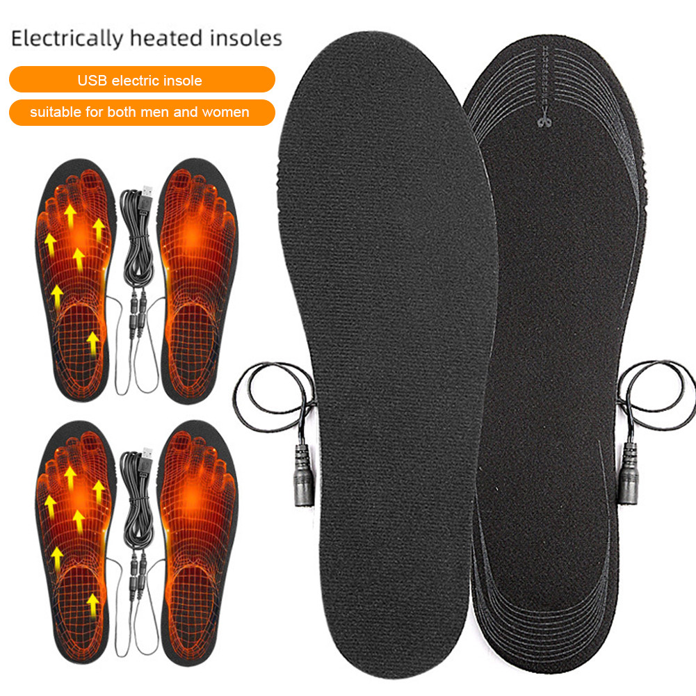 WE★ USB Heated Shoe Insoles Electric Heated Shoes Pad Cuttable ...