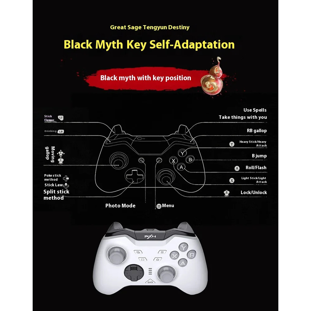 Pxn P5-Pro Joystick Computer Steam Gamepad Pc Version Wireless ...