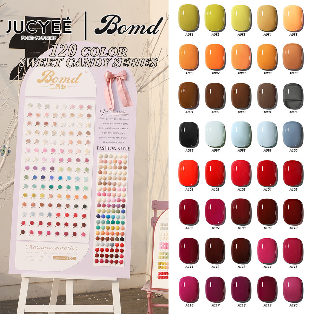 BOMD White Bottle A61-A120 Color Sweet Candy Series 15ML Gel Polish ...