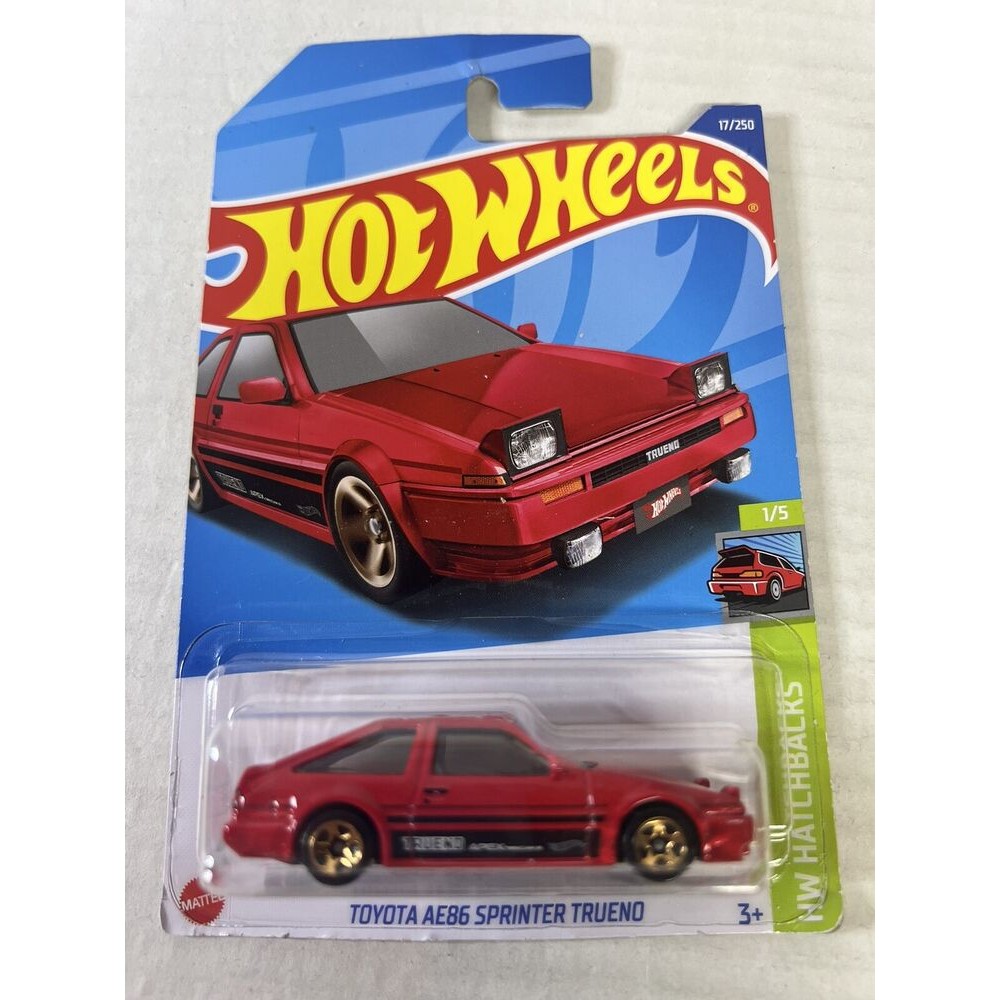 Hot Wheels HW Hatchbacks Toyota AE86 Sprinter Trueno 1/5 RED Gold ...