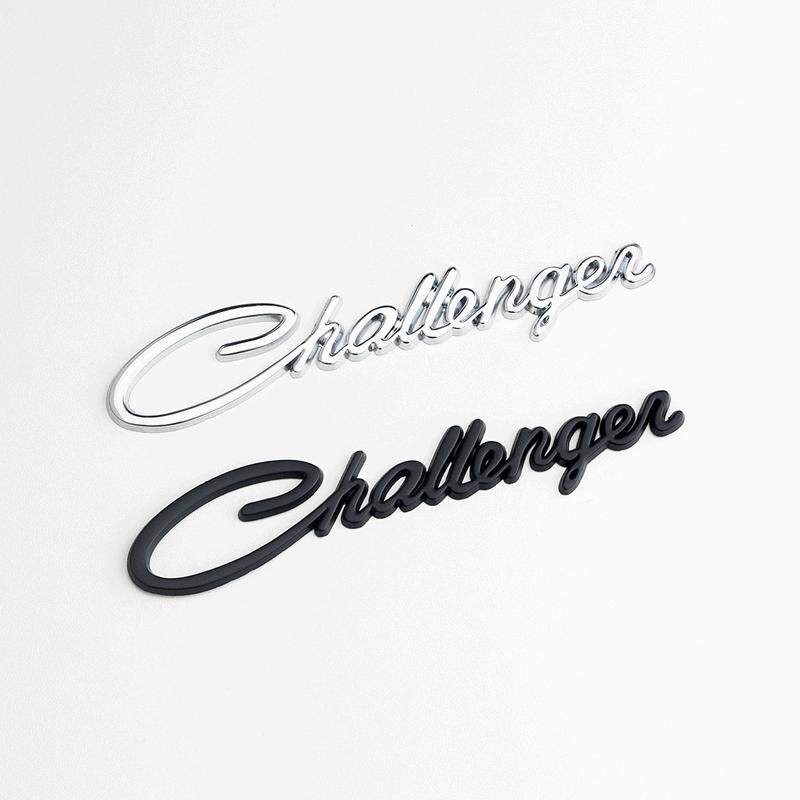 For Dodge Challenger Letter emblem Rear trunk logo Car sticker 3D metal ...