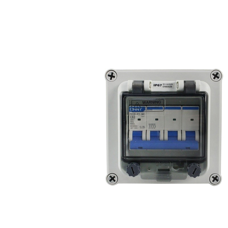 Chint NXB-4P switch transparent plastic waterproof box outdoor surface ...