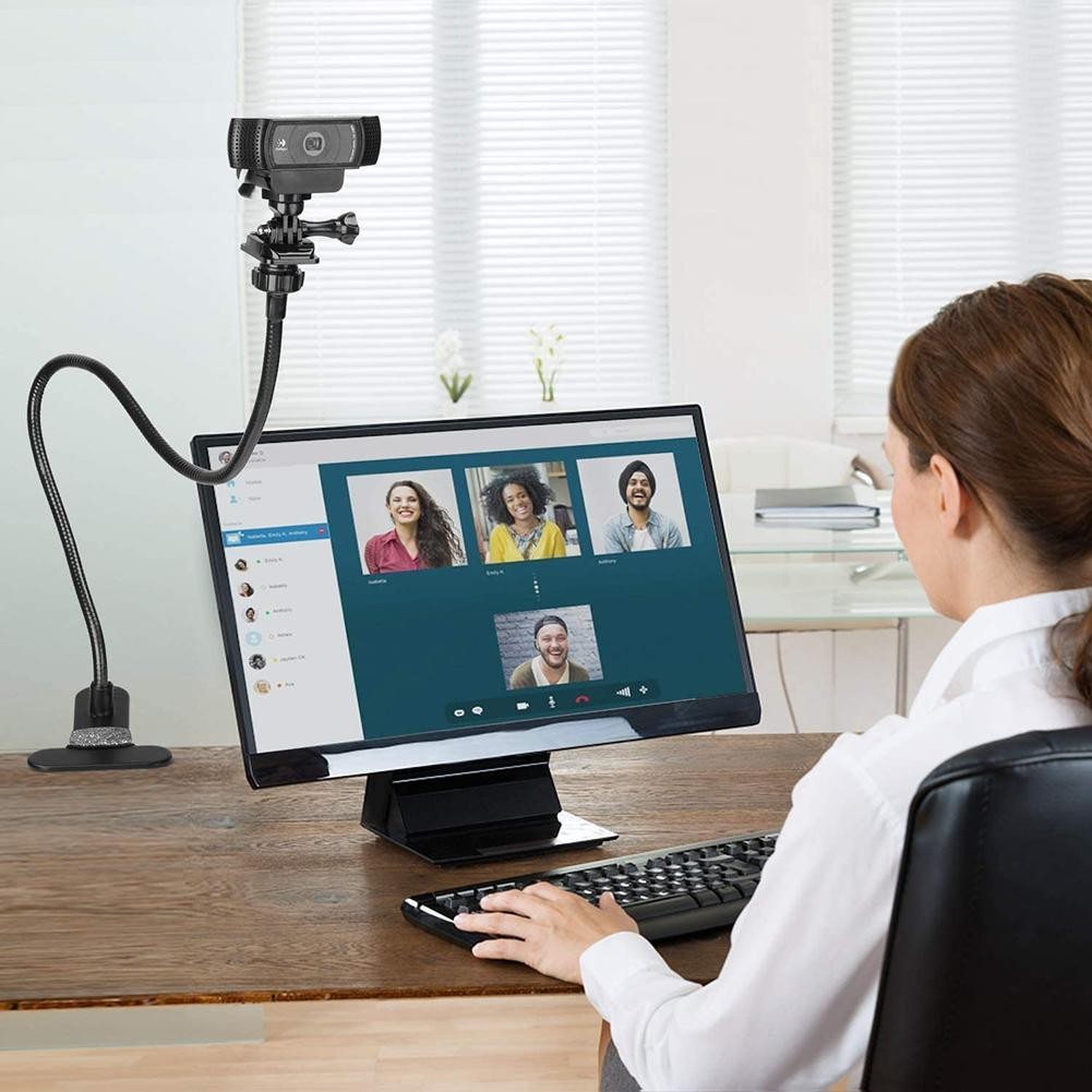 Webcam Stand Flexible Desk Mount Gooseneck Clamp Clip Camera Holder ...