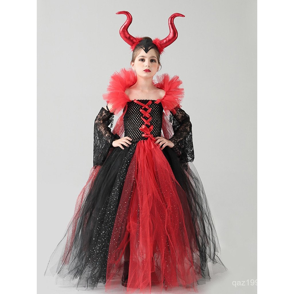 Halloween Girl Horror Vampire Princess Dress Witch Evil Queen ...