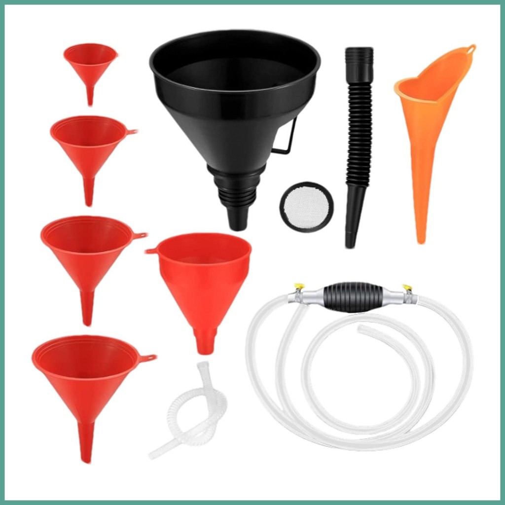 Transmission Fluid Funnel Oil Funnel Kit 8-Piece Right Angle Funnel ...