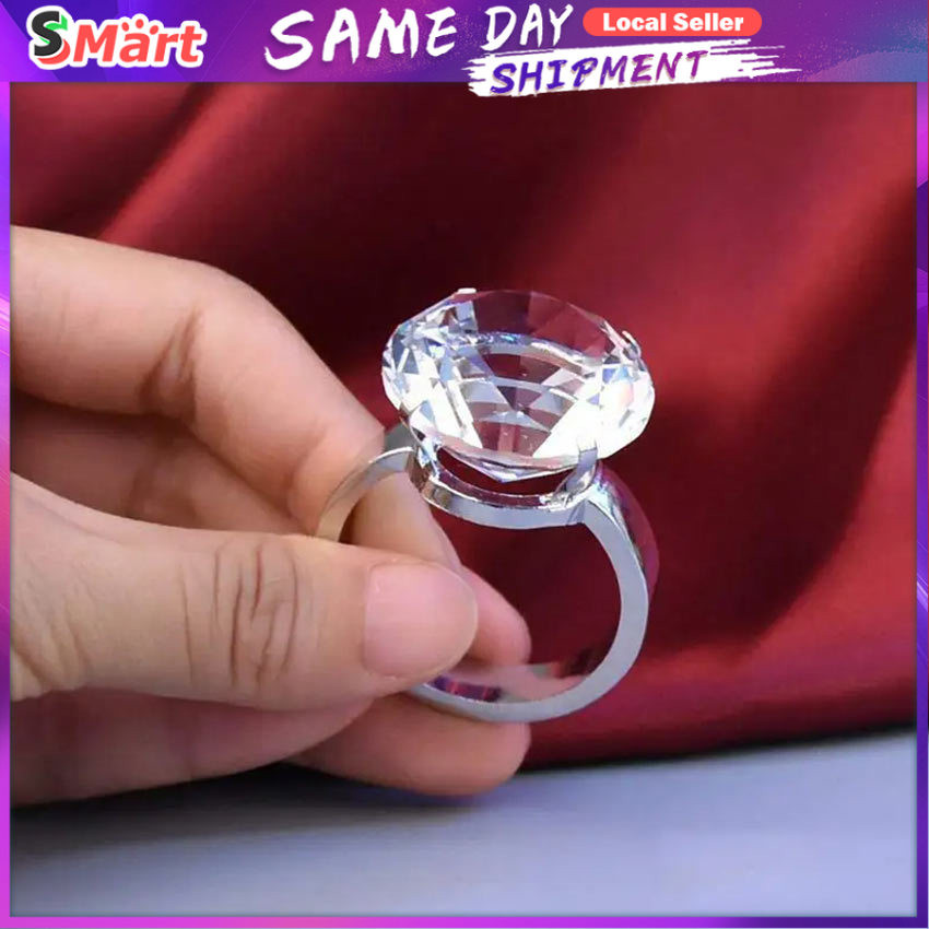 30/50mm Creative Crystal Big Diamond Proposal Props Wedding Dinner ...