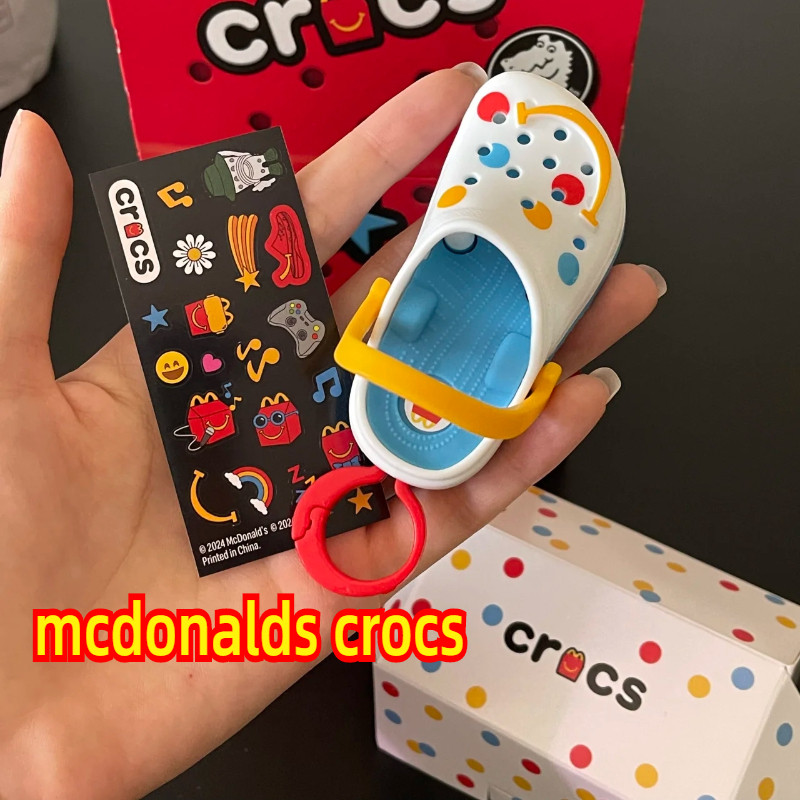 Mc Donald's Crocs Happy Meal Keychain Mcdonalds Hamburger Fries ...