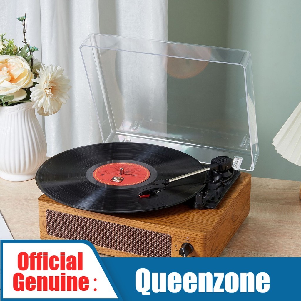 Household Minimalist Retro Phonograph Wooden Electric Record Player ...
