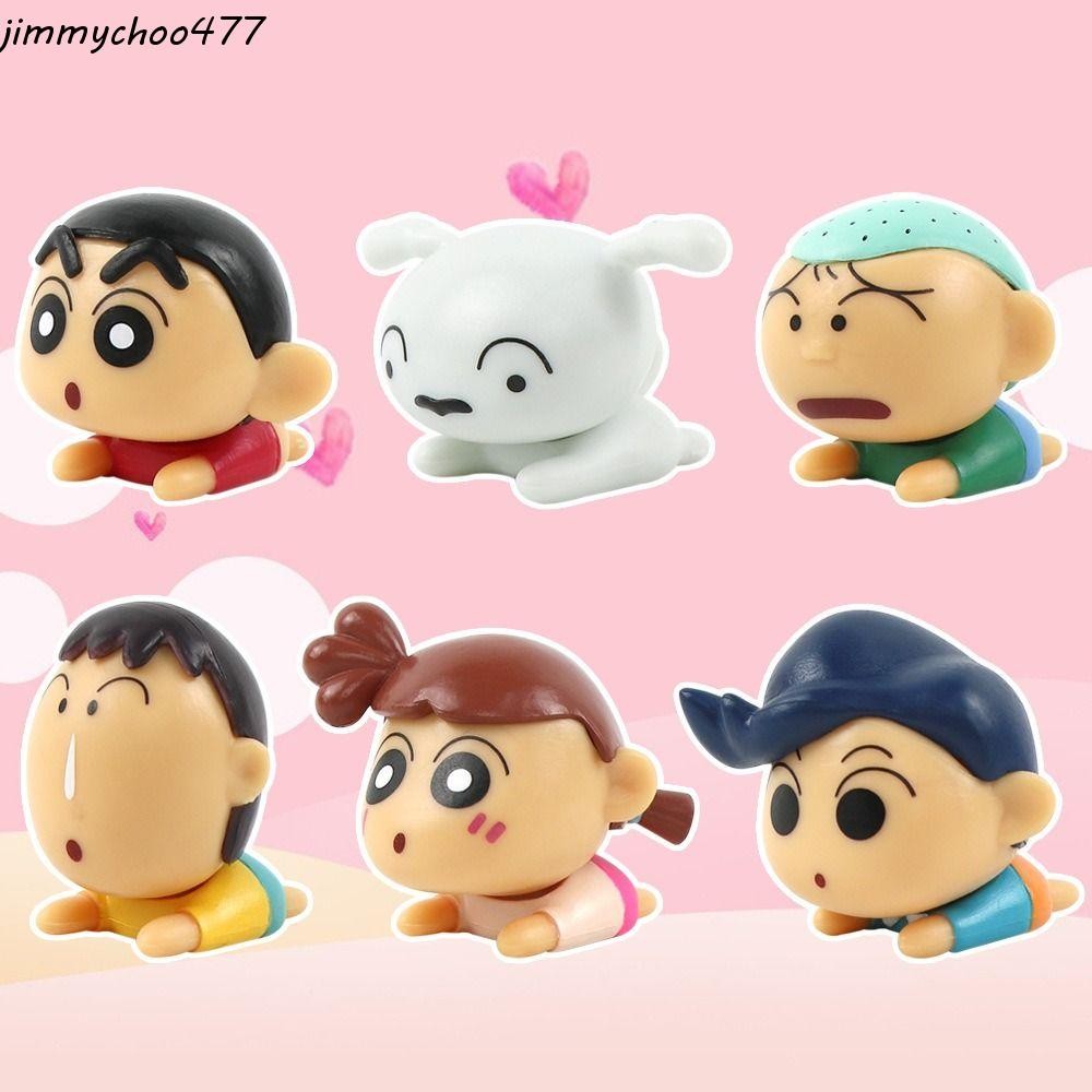 JIMMYCHOO Crayon Shin-chan Figure, Anime Ornaments Crouching Posture ...