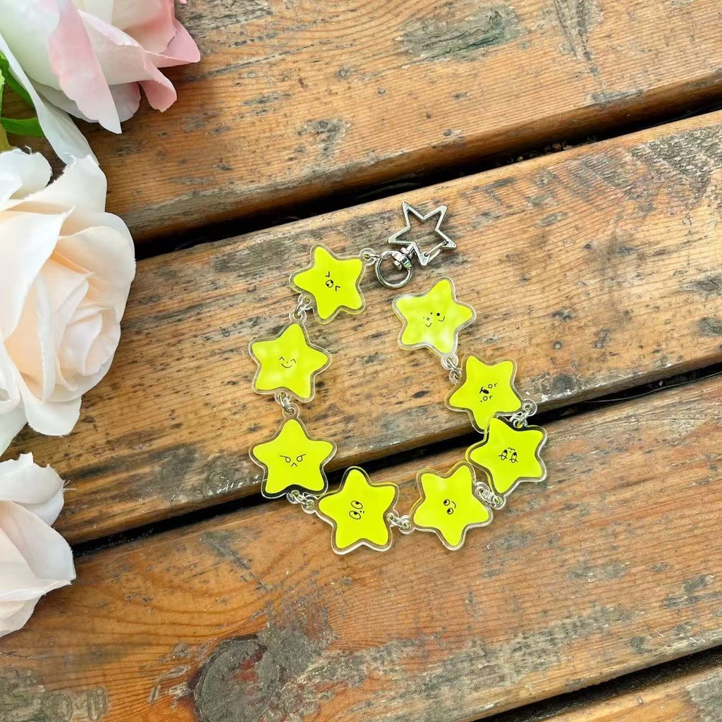 Kpop Idol NCT 127 Acrylic Charm Keychain Cute Star Long String Keyring ...