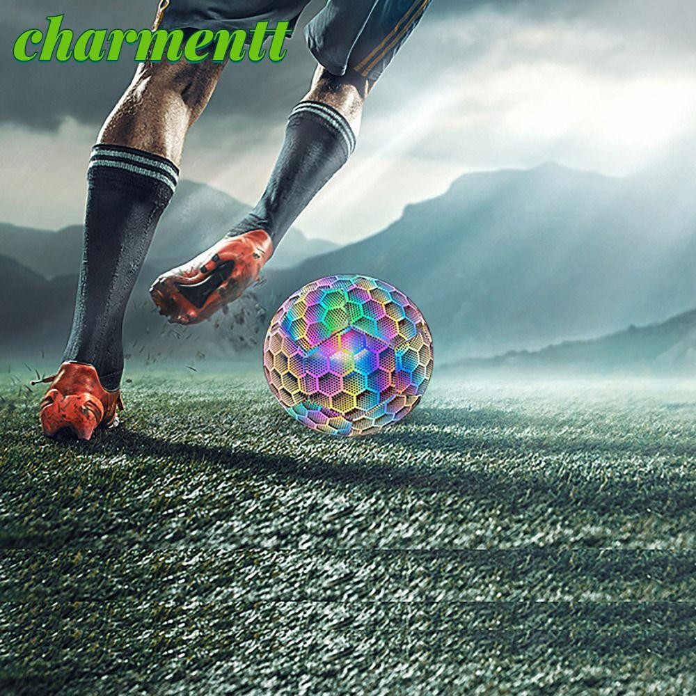 CHARMENTT Reflective Soccer Ball, Honeycomb Pattern Regular 11-players ...