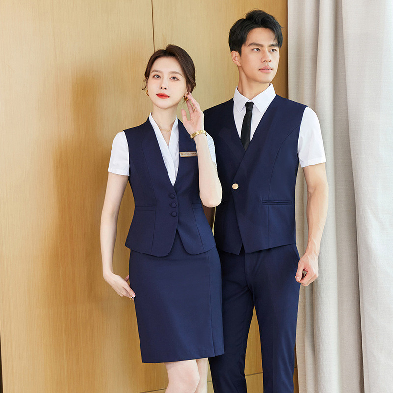 Professional Wear Vest Suit Hotel Front Desk Worker Clothes Waiter ...