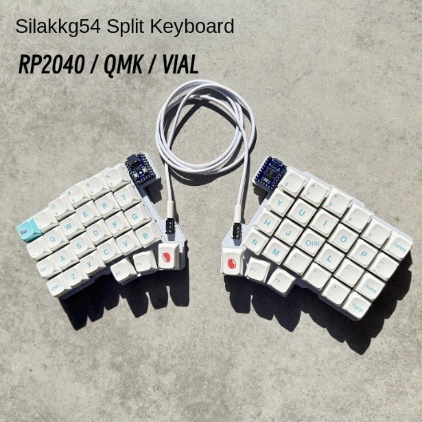 Silakka54 Split keyboard two-handed split ergonomic QMK split hot ...