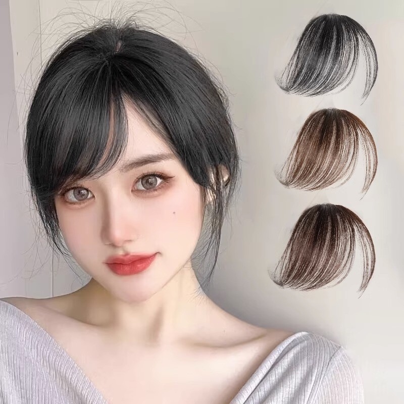 100% Human Hair Side Fringe - Heat Friendly Clip On Bangs for Receding ...