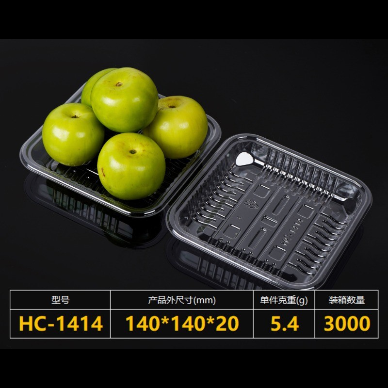 100pcs Plastic Tray Disposable Vegetable Fruit Cold Fresh Meat Tray ...
