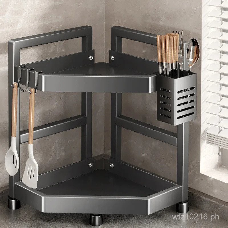 Storage Rack Fan-Shaped Rack Spice Rack Corner Stove Rack Chopstick ...