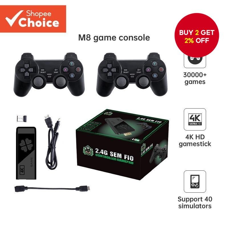 20000 HD 4K M8 Video Game Console Classic Double Gamepad Support Multiple HDMI and TV Projector ...