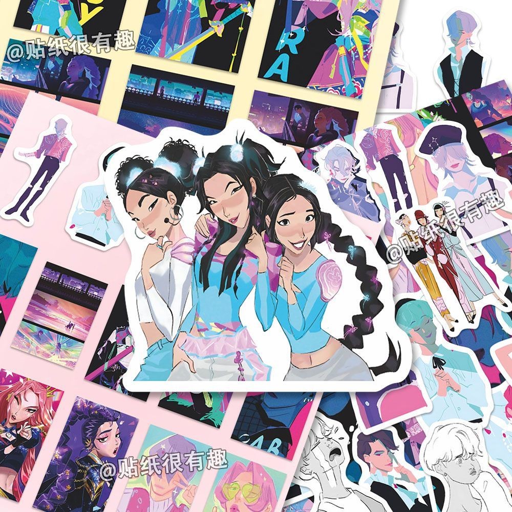 86pcs KPop Demon Hunters Fun Korean Group Stickers Handsome Netflix ...