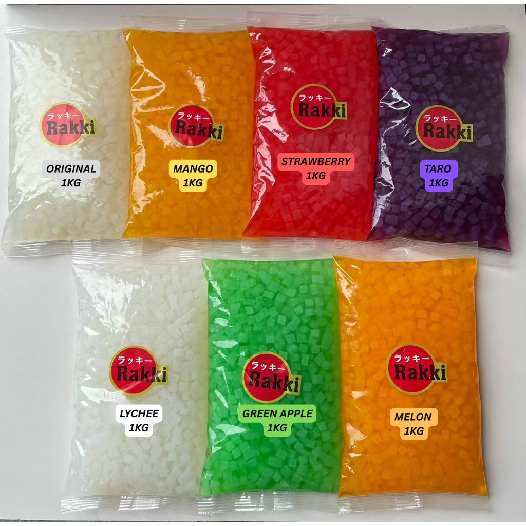 RAKKI NATA DE COCO BEVERAGE DRINK TOPPINGS SWEET AND CHEWY FLAVOR 1KG ...