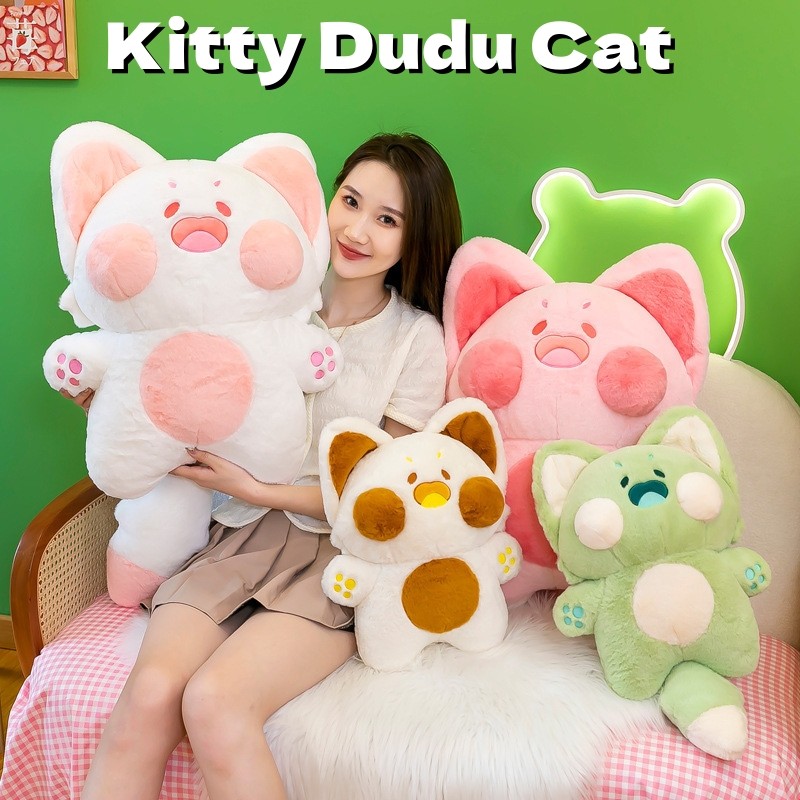 50CM Kitty Dudu Cat Plush Stuffed Doll Toy Cartoon Plushie Bear Pillow ...