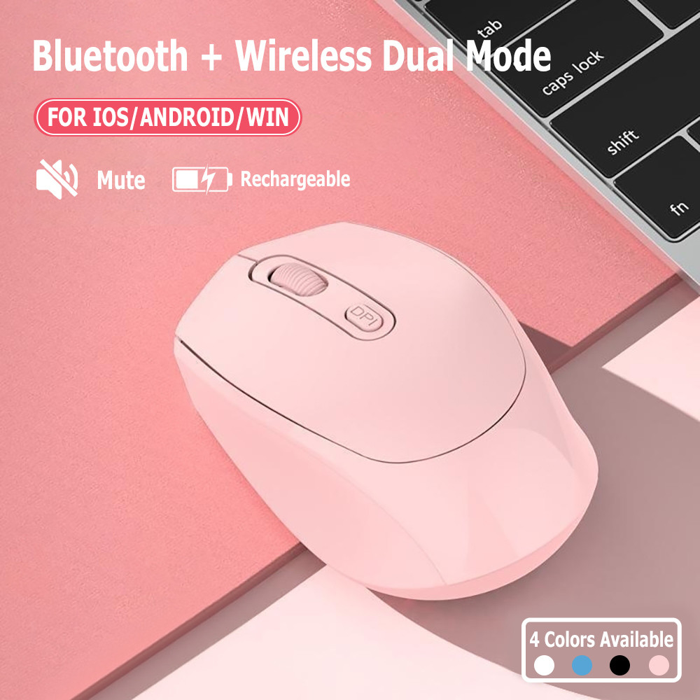 Dual Mode Bluetooth 2.4G Wireless Mouse Wireless Silent Type-C Fast ...