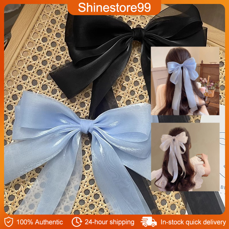Bows Fashion Hair Accessory Long Bow Hair Clip Big Ribbon Hair Pin ...