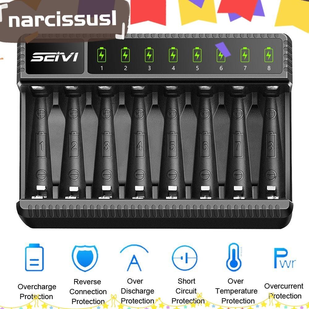 NARCIS Intelligent Battery Charger Durable Rechargeable LED Indicator ...