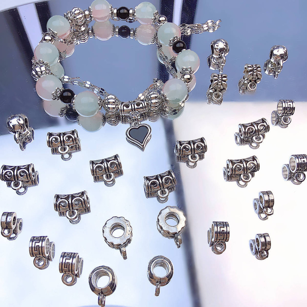 Retro Japanese Style Tibetan Silver Alloy Tee Connection Loose Beads ...