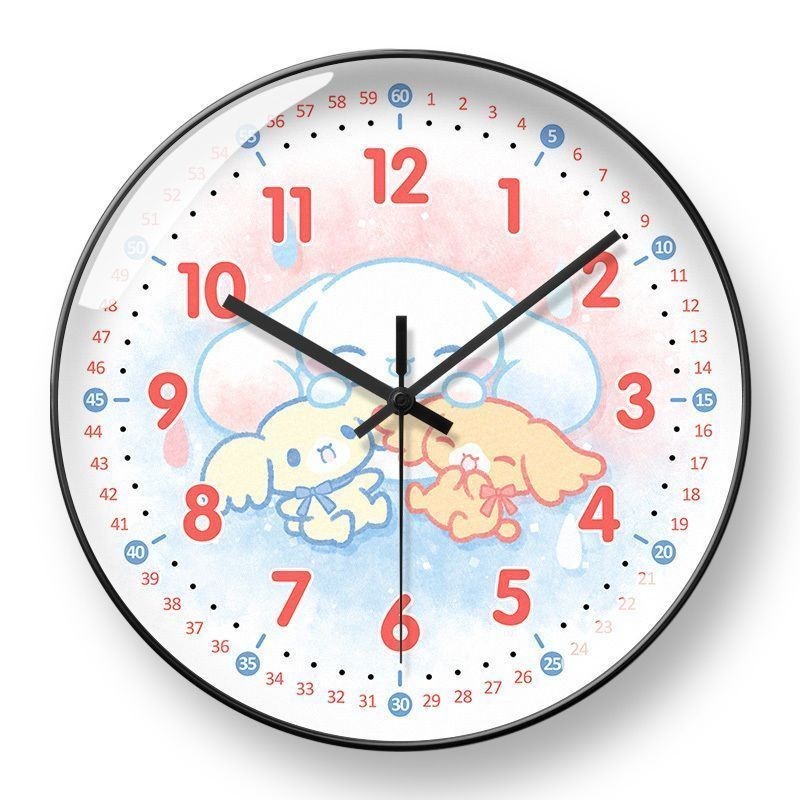 Cinnamon Dog Clock Wall Clock Cute Cartoon Quartz Movement Clock Wall ...