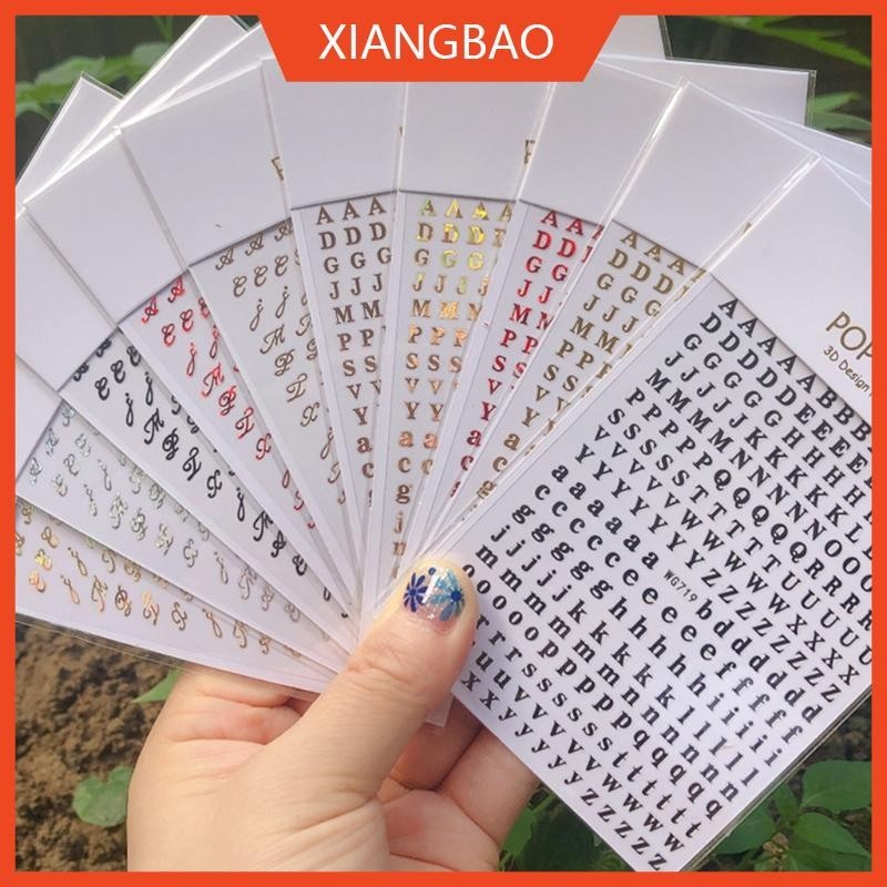 xiangbao Glitter Self Adhesive Uppercase Lower for Case Letters ...
