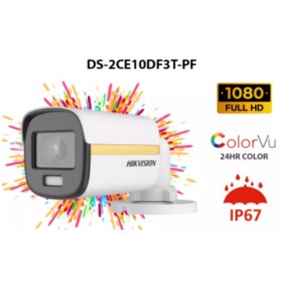 HIKVISION ColorVu 4In1 2MP DS-2CE10DF3T-PF Weatherproof Full Time Color ... HIKVISION ColorVu 4In1 2MP DS-2CE10DF3T-PF Weatherproof Full Time Color ...