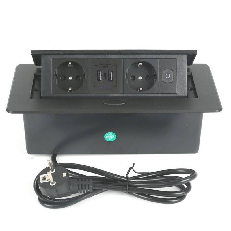 European Standard Embedded Desktop Socket Multimedia Pop-Up Information ...