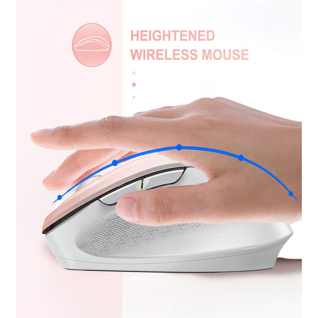 LED Backlit Bluetooth Wireless Mouse 2.4G Dual Mode Plug and Play 1600 ...