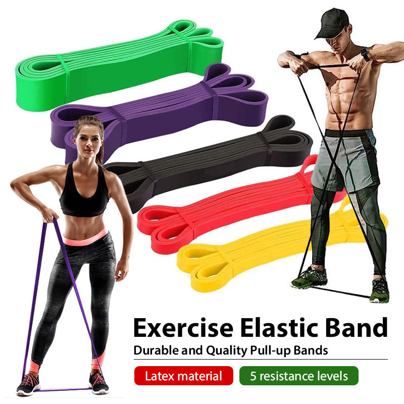 5 Level Pull-Up Resistance Fitness Elastic Band Yoga Tension Band Multi ...