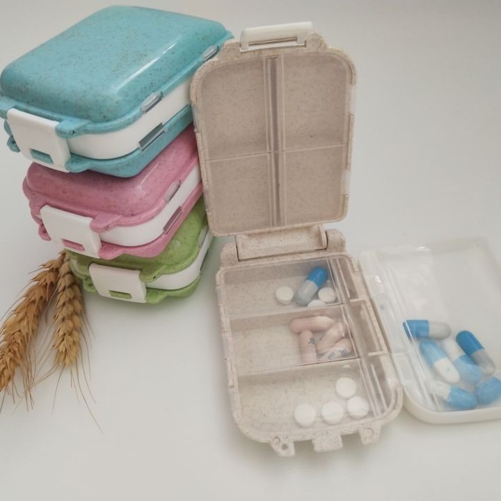 8 Divider Clamshell Design Medicine Tablet Pill Storage Organizer Heavy ...