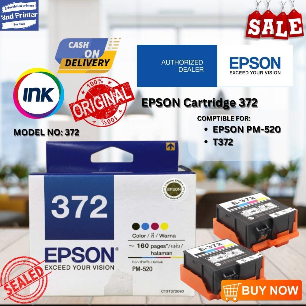 Genuine INK Cartridge Epson 372 for Printer: PM520 (2nd Printer ...