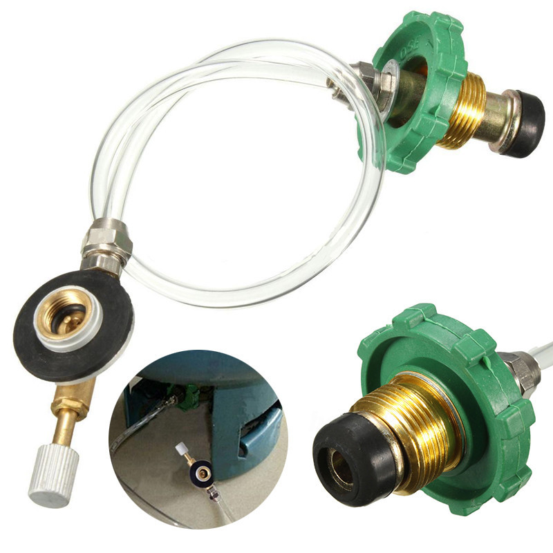 Outdoor Camping Propane LP Flat Cylinder Tank Coupler Valve Gas Refill ...