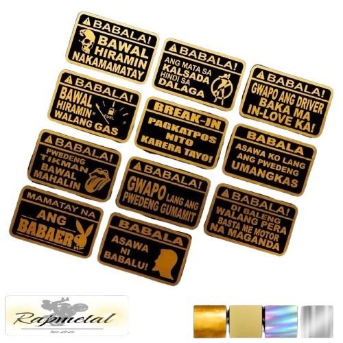 babala sticker part1 yayamanin goldchrome mattgold silver hologram ...