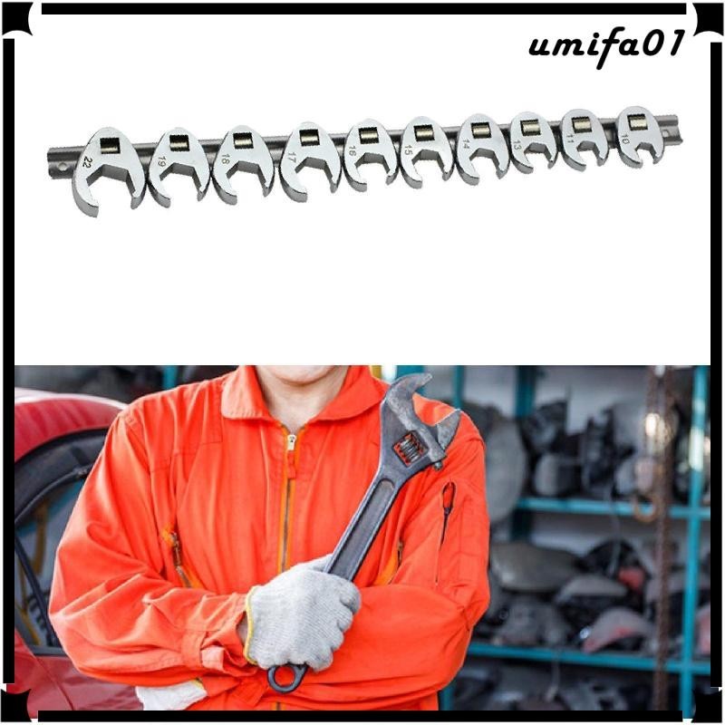 [ 10 Pieces 3/8 inch Drive Crowfoot Wrench Set Open End Crows Foot ...